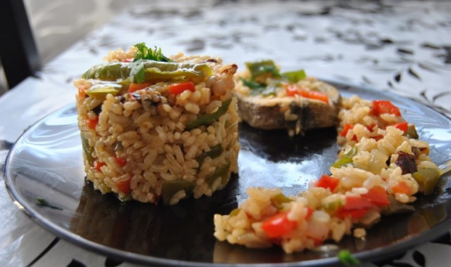 Merluza con arroz y pimientos. Plato Principal, Recetas