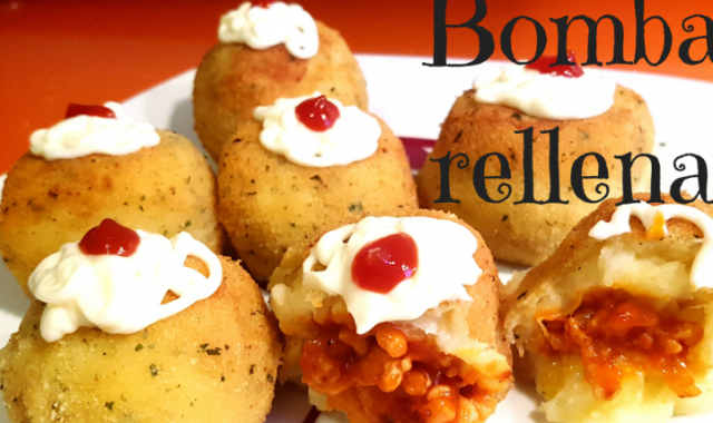 bombas rellenas de carne,entrante o tapa ideal. Entrantes, Recetas