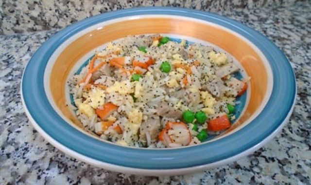 Arroz frito con cerdo. Plato Principal, Recetas